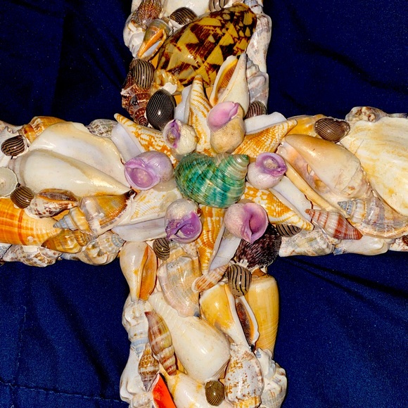 Art | Seashell Cross Wall Decor | Poshmark